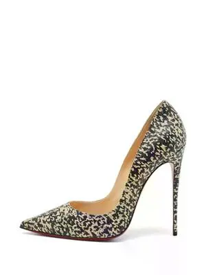 CHRISTIAN LOUBOUTIN Lock So Kate Snakeskin-embossed Pumps