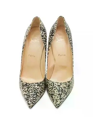 CHRISTIAN LOUBOUTIN Lock So Kate Snakeskin-embossed Pumps