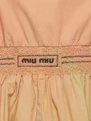 Miu Miu Logo-embroidered Mini Dress