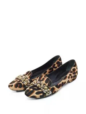 LOUIS VUITTON Leopard-print Ballet Flats