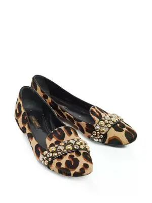 LOUIS VUITTON Leopard-print Ballet Flats