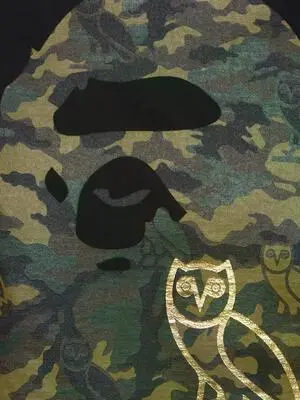 A BATHING APE X Ovo Woodland Camo Ape Head T-shirt