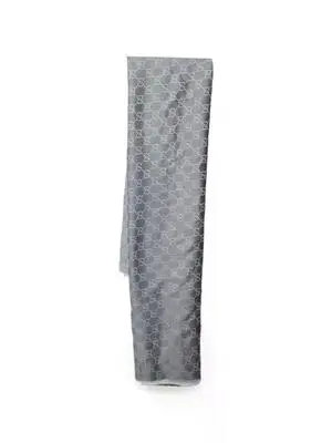 Gucci Gg Jacquard Fringed Scarf