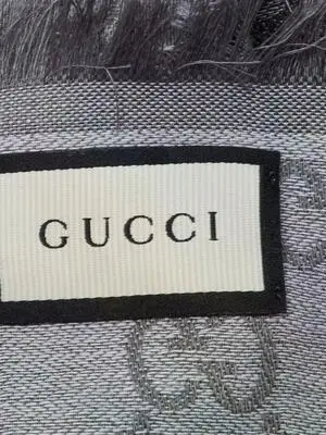 Gucci Gg Jacquard Fringed Scarf