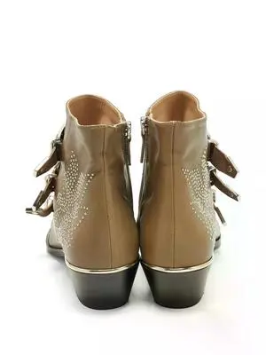 Chloé Susanna Buckled Ankle Boots - Brown