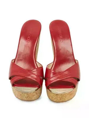 JIMMY CHOO Prima Cork-platform Wedge Sandals