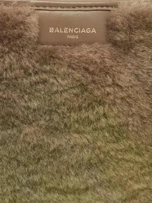 Balenciaga Bazar Shearling Clutch Bag