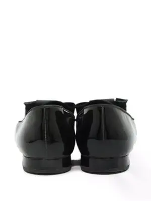 Giorgio Armani Bow-detail Patent-leather Loafers