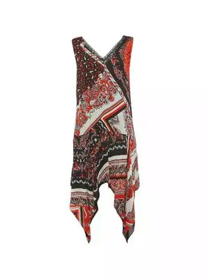 Just Cavalli Printed Asymmetric Dress - Red