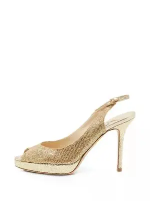 JIMMY CHOO Verity Peep-toe Slingback Heeled Pumps