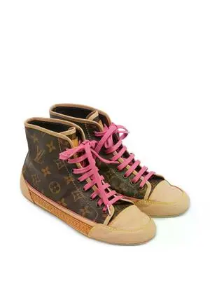 LOUIS VUITTON Monogram Canvas High-top Sneakers - Brown