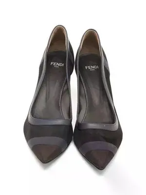 Fendi Colibri Mesh Pumps - Black