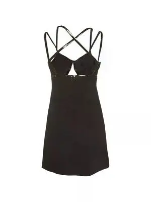 Miu Miu Sequin-embellished Cut-out Mini Dress