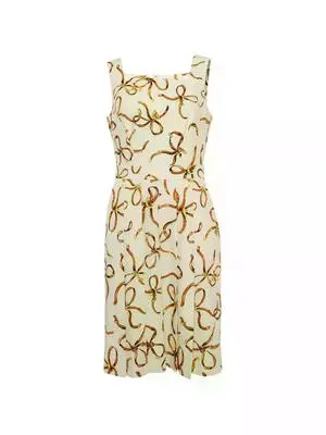 Moschino Bridal Bow-print Mididress