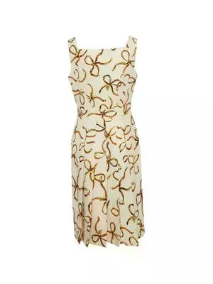 Moschino Bridal Bow-print Mididress