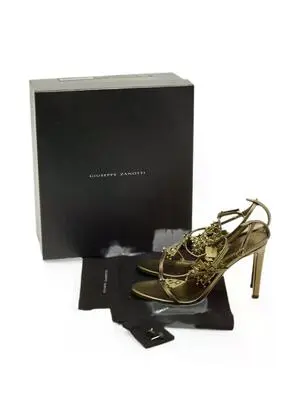 GIUSEPPE ZANOTTI Amira Charm-embellished Stiletto Sandals - Green