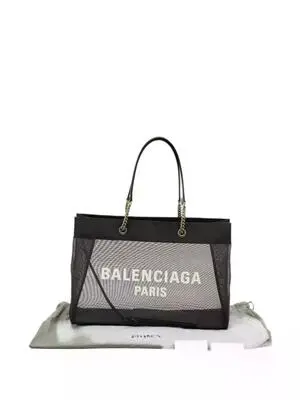 Balenciaga Large Duty Free Mesh Tote Bag