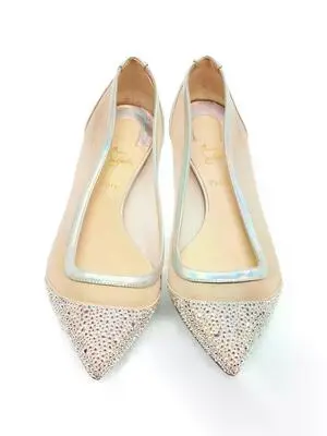 CHRISTIAN LOUBOUTIN Crystal-embellished Ballet Flats