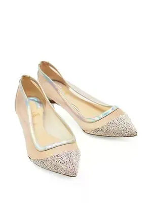 CHRISTIAN LOUBOUTIN Crystal-embellished Ballet Flats