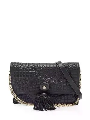 Versace Medusa Tassel Shoulder Bag - Black