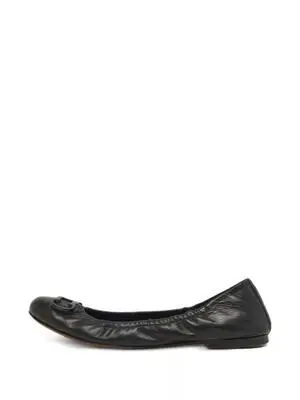Carolina Herrera Logo-plaque Ballet Flats - Black