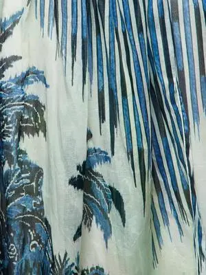 Dior Palm Tree-print Wrap Midi Skirt