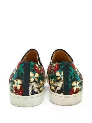 CHRISTIAN LOUBOUTIN Floral-appliqué Sneakers