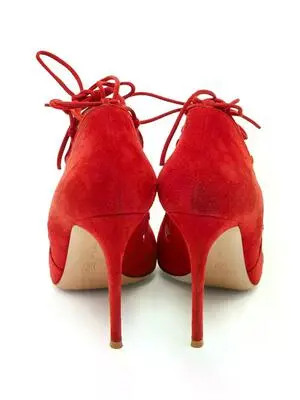 GIANVITO ROSSI Lace-up Open-toe Ankle Boots
