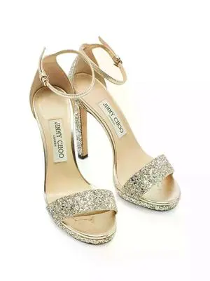 JIMMY CHOO Misty Glitter-detail Heeled Sandals