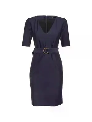 Gucci Short-sleeve Belted Mini Dress - Blue