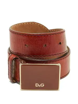 Dolce & Gabbana Leather Buckle Belt - Brown