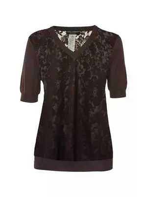 Dolce & Gabbana Lace Sheer-back Top - Brown