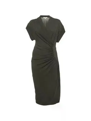 Max Mara Draped Jersey Dress - Green