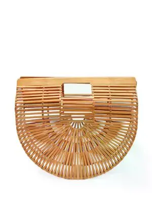 Cult Gaia Bamboo Clutch Bag - Brown