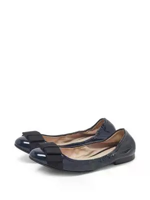 Miu Miu Patent Leather Bow Detail Ballet Flats