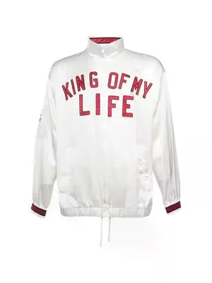 Dolce & Gabbana Embroidered-slogan Satin Bomber Jacket