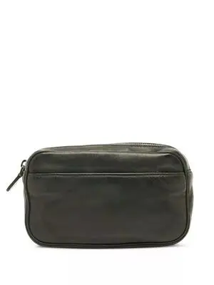 Bottega Veneta Convertible Leather Clutch - Black