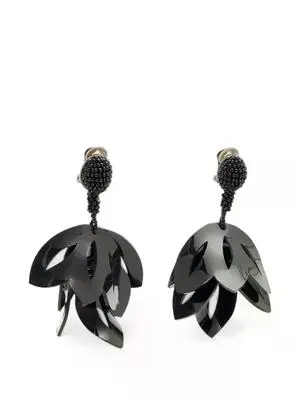 Oscar De La Renta Beaded Clip-on Earrings