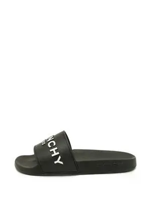 Givenchy Logo-detail Open-toe Slides - Black