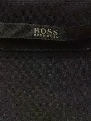 BOSS Detti Belted Midi Dress - Blue