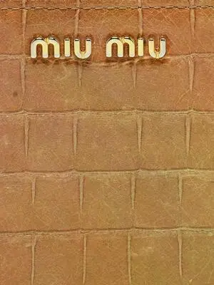 Miu Miu Croc-embossed Leather Wallet