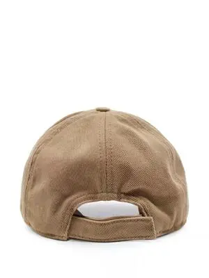 Miu Miu Logo Embroidered Baseball Cap - Neutrals