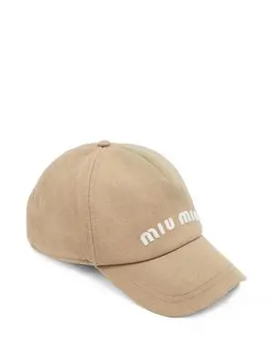 Miu Miu Logo Embroidered Baseball Cap