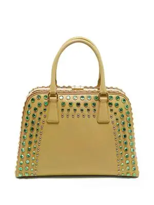 Prada Pyramid Saffiano Lux Tote Bag - Yellow