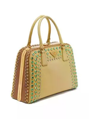 Prada Pyramid Saffiano Lux Tote Bag