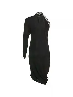 Versace 2018 Greca Logo One-shoulder Midi Dress