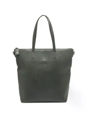 Mcm Leather Tote Bag - Grey