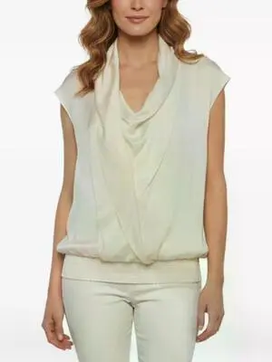 Max Mara Ruffle-detail Sleeveless Blouse - Neutrals
