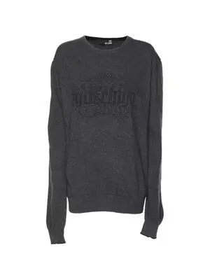 Moschino Logo Print Crew Neck Sweater