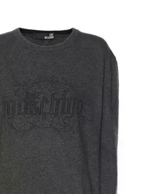 Moschino Logo Print Crew Neck Sweater